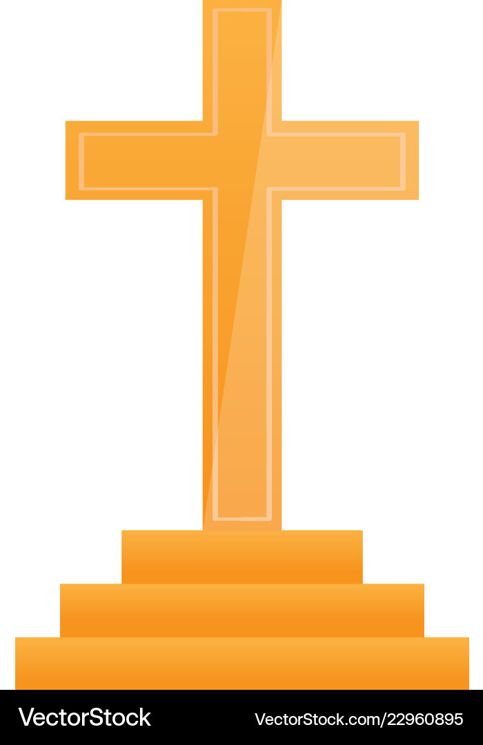 Cross in a stair Royalty Free Vector Image - VectorStock