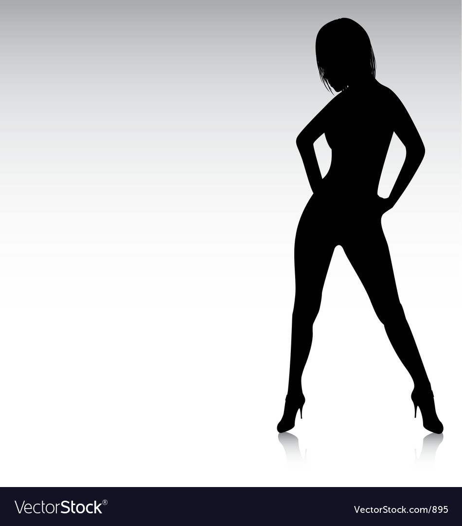Sexy Silhouette Hands On Hips Royalty Free Vector Image