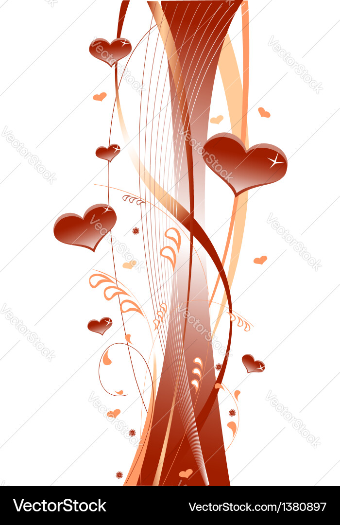 Decoration with hearts Royalty Free Vector Image