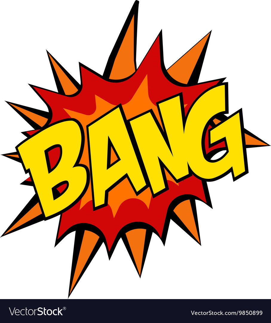 Retro cartoon explosion pop art comic bang letter Royalty Free Vector ...