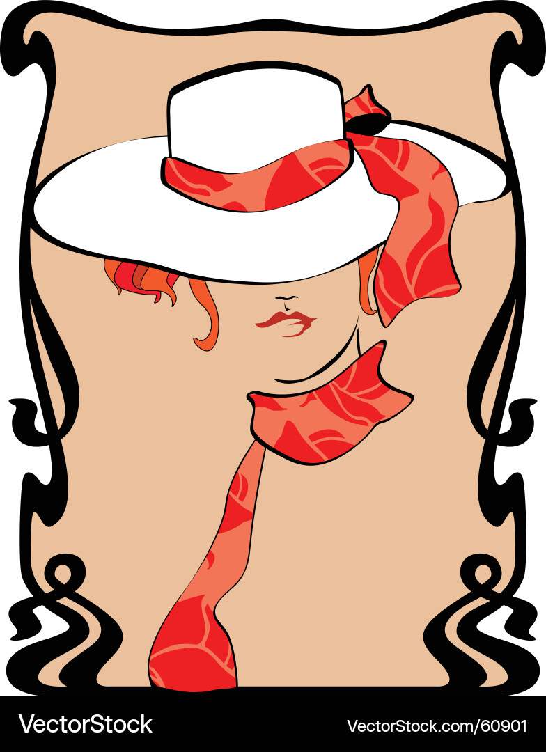 Art nouveagirl Royalty Free Vector Image - VectorStock