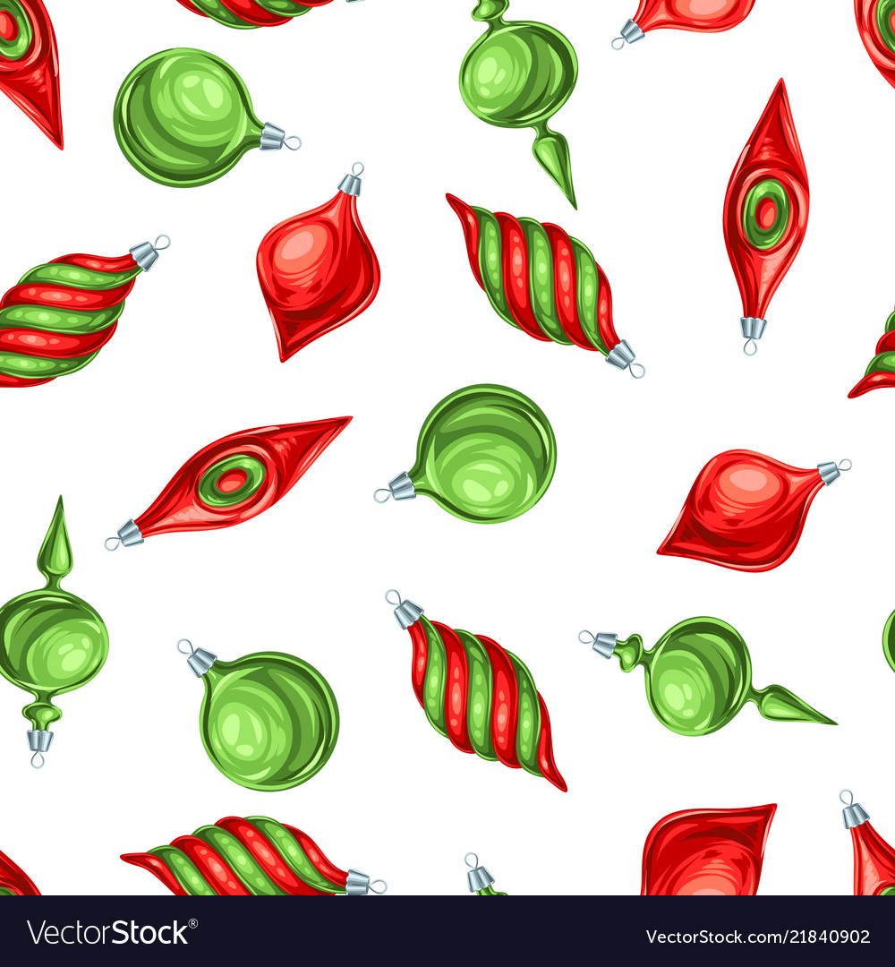 Christmas seamless pattern with balls Royalty Free Vector