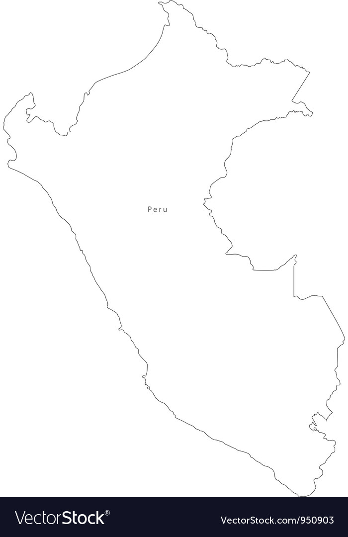 Black White Peru Outline Map Royalty Free Vector Image Black White Peru Outline Map Royalty Free Vector Image