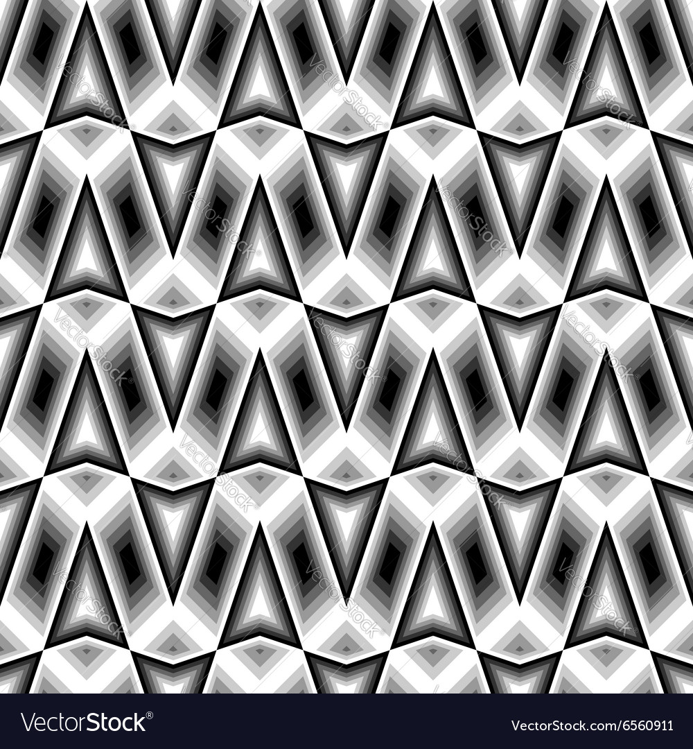 Design seamless monochrome zigzag pattern Vector Image