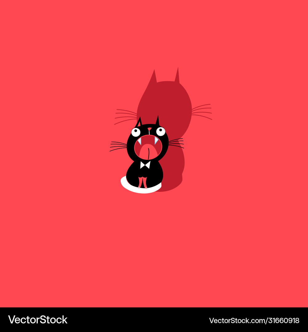 Funny kitten sign Royalty Free Vector Image - VectorStock