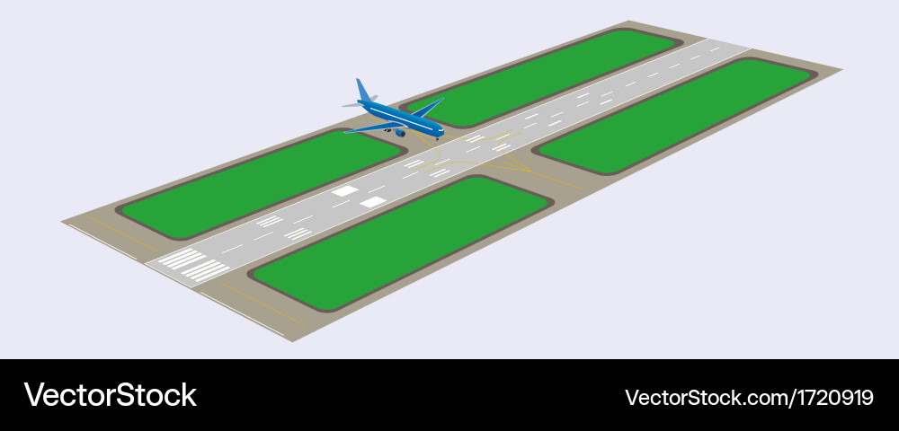 Airport runway Royalty Free Vector Image - VectorStock