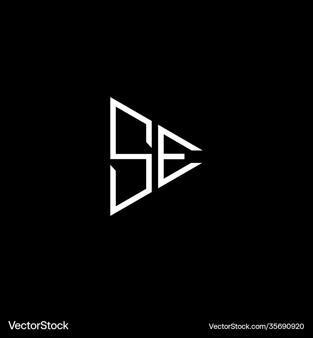 S e letter logo abstract design se monogram Vector Image