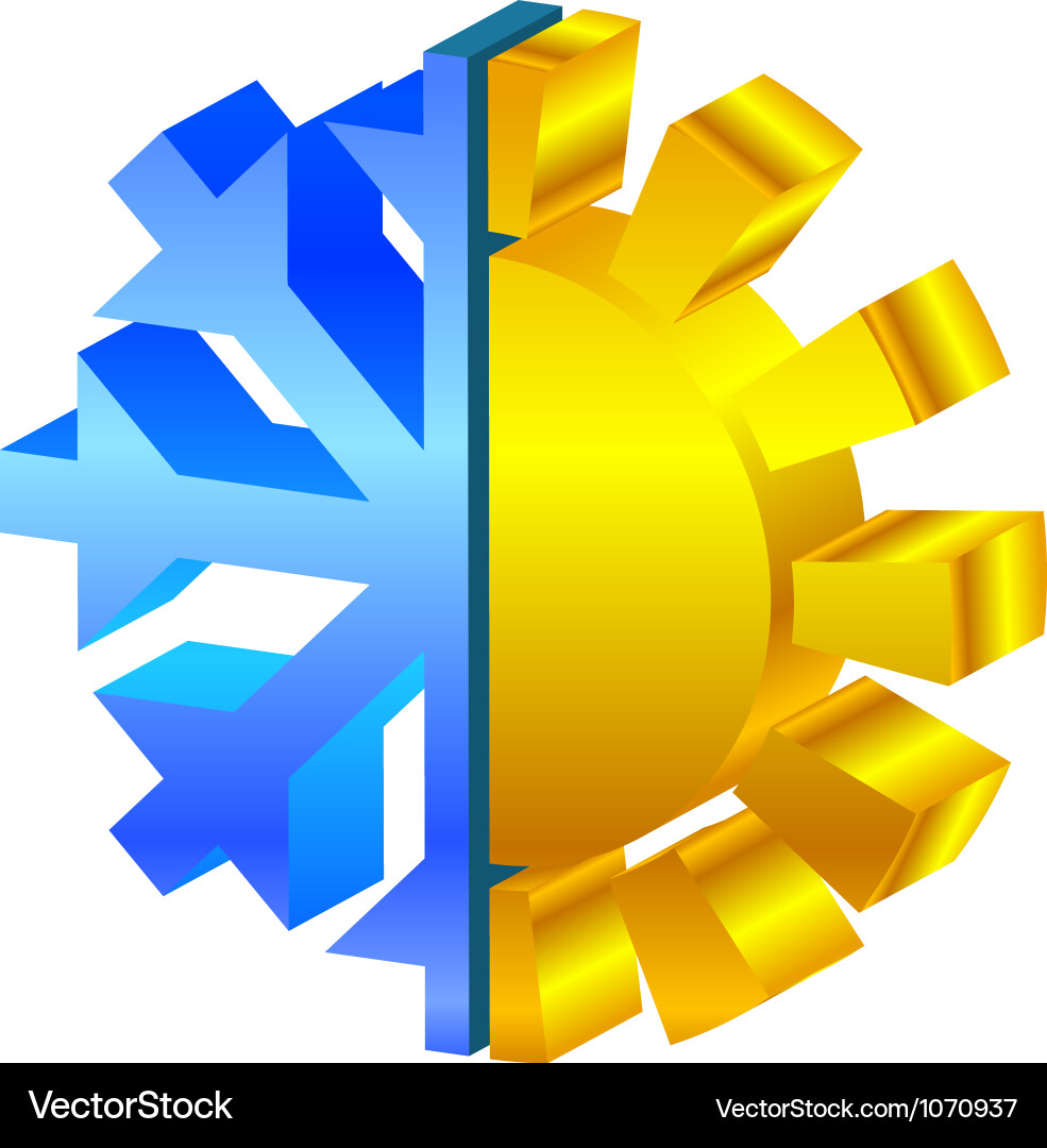 Hot and cold Royalty Free Vector Image - VectorStock