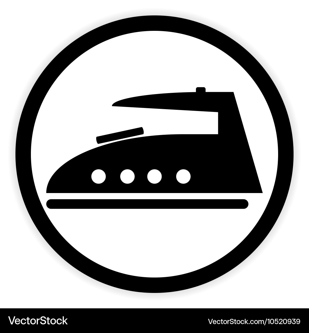 Iron button on white Royalty Free Vector Image