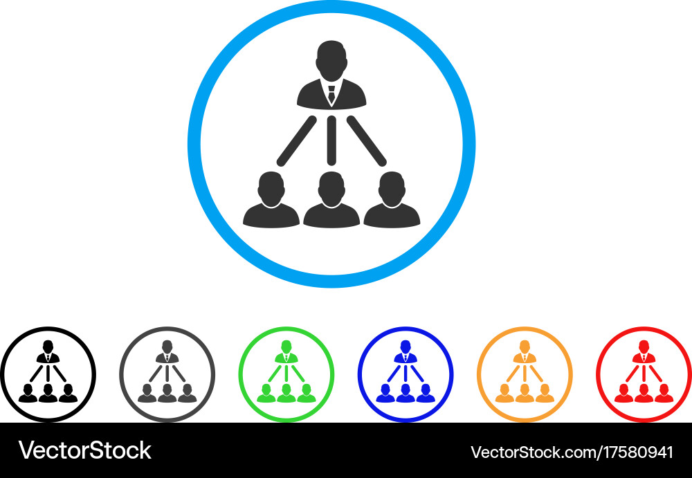 People organization structure rounded icon Vector Image