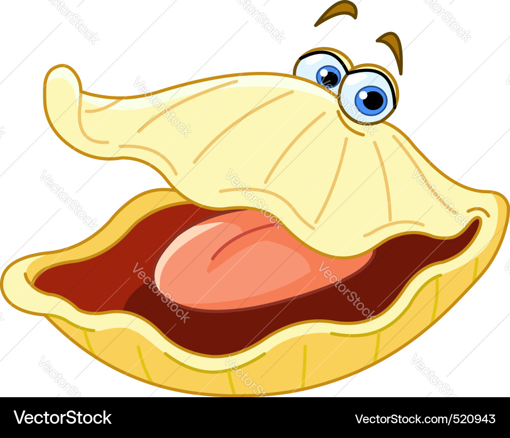 Oyster cartoon Royalty Free Vector Image - VectorStock