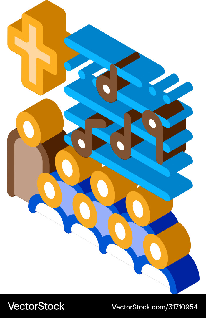 Church choir isometric icon Royalty Free Vector Image