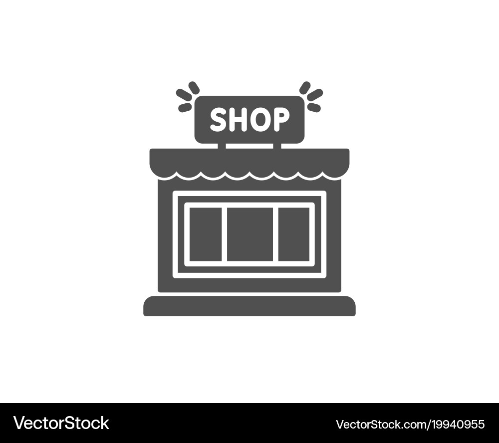 Shop simple icon store symbol Royalty Free Vector Image