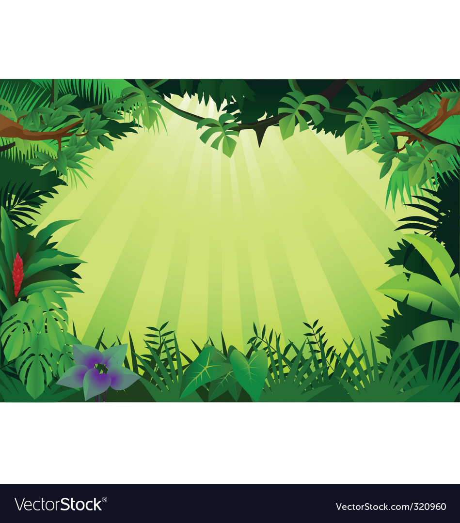 Jungle frame Royalty Free Vector Image - VectorStock