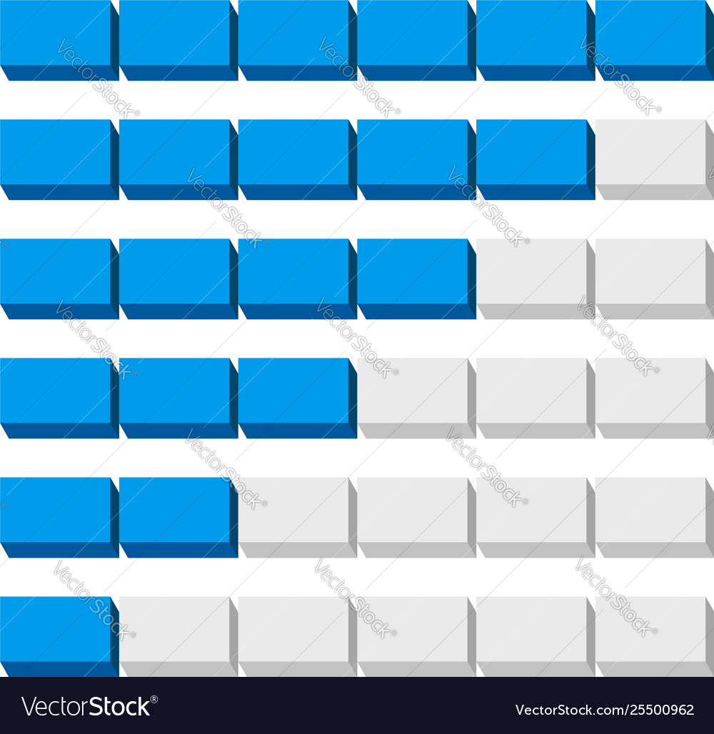 Progress bar bar chart Royalty Free Vector Image