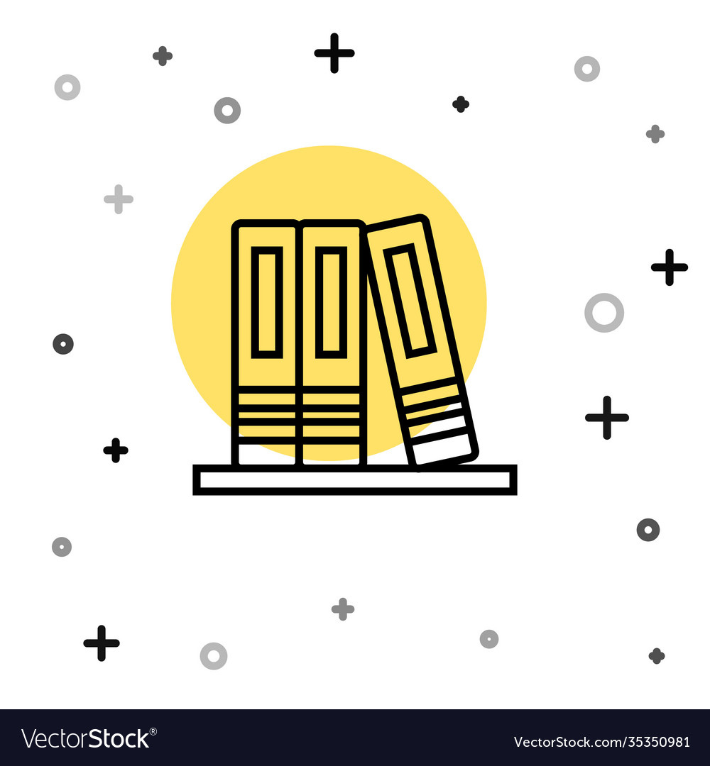 Black line office folders with papers Royalty Free Vector Black line office folders with papers Royalty Free Vector
