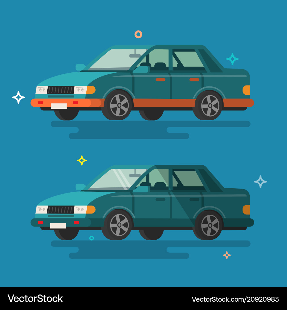 Car flat design Royalty Free Vector Image - VectorStock