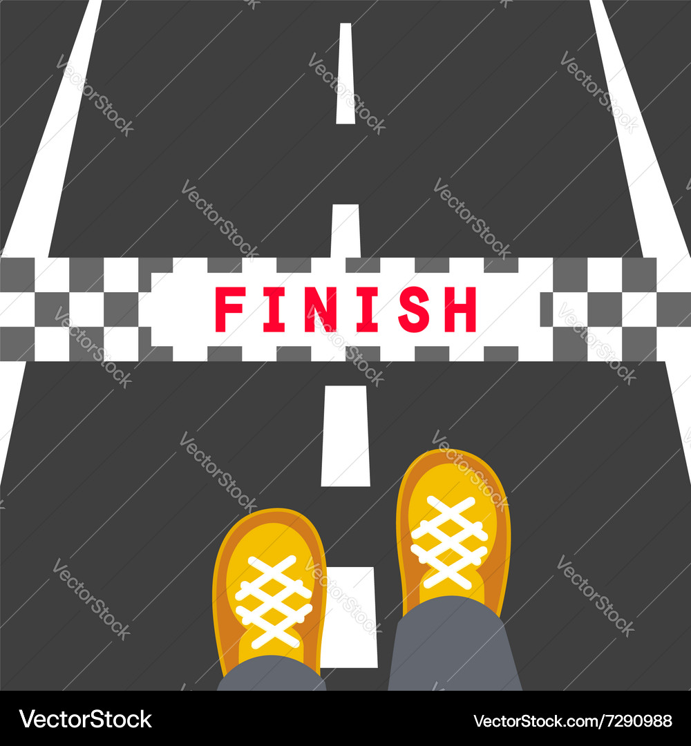 Finish line road sign Royalty Free Vector Image