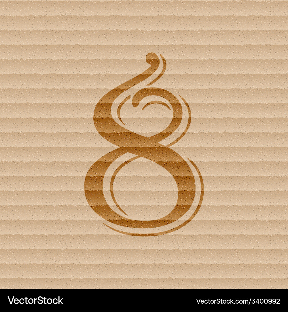 Number eight icon symbol flat modern web design Vector Image