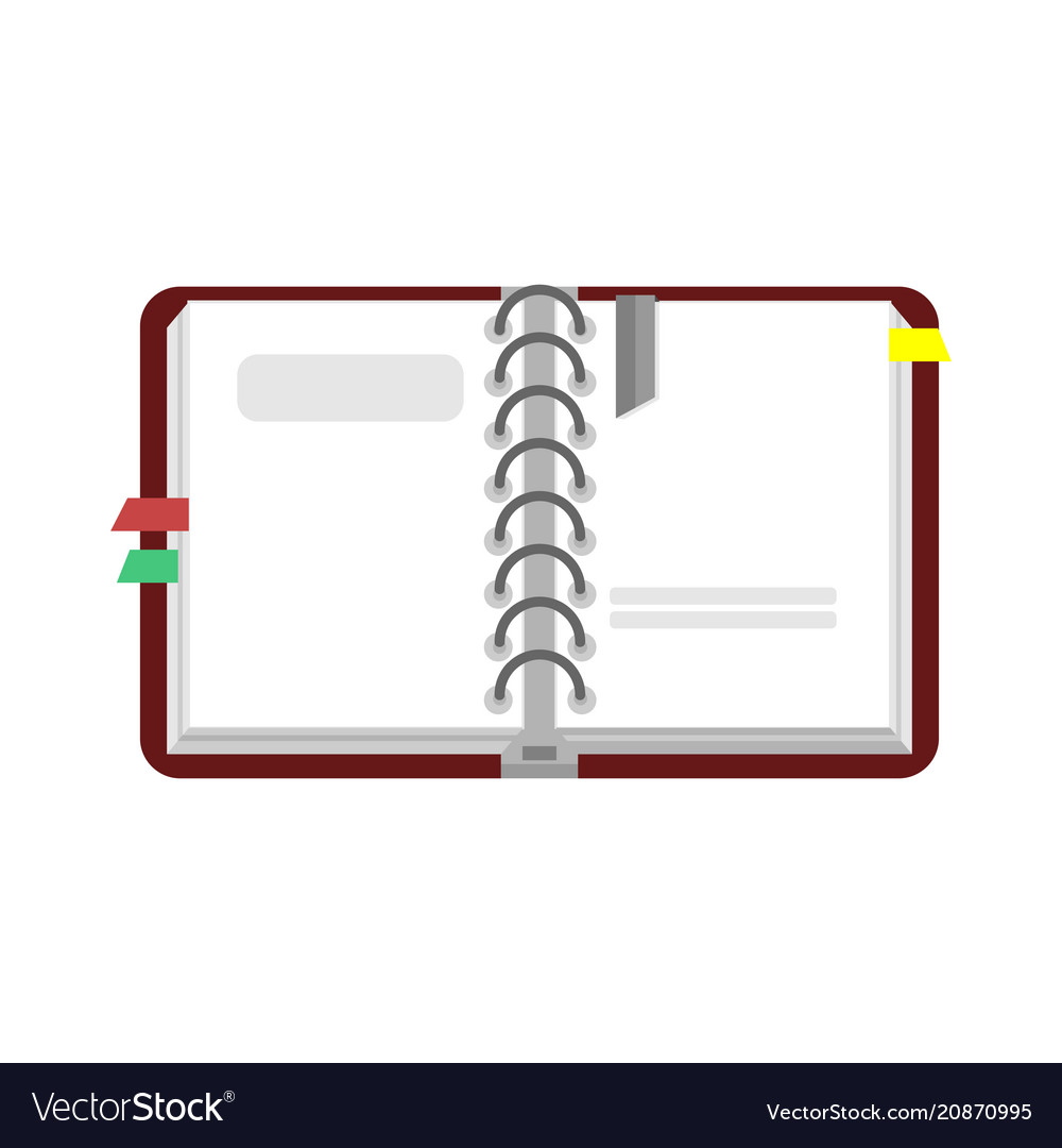 Open notebook binder Royalty Free Vector Image