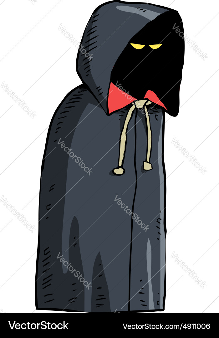 Black cloak Royalty Free Vector Image - VectorStock