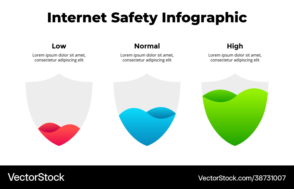 Creative protection infographic abstract Vector Image