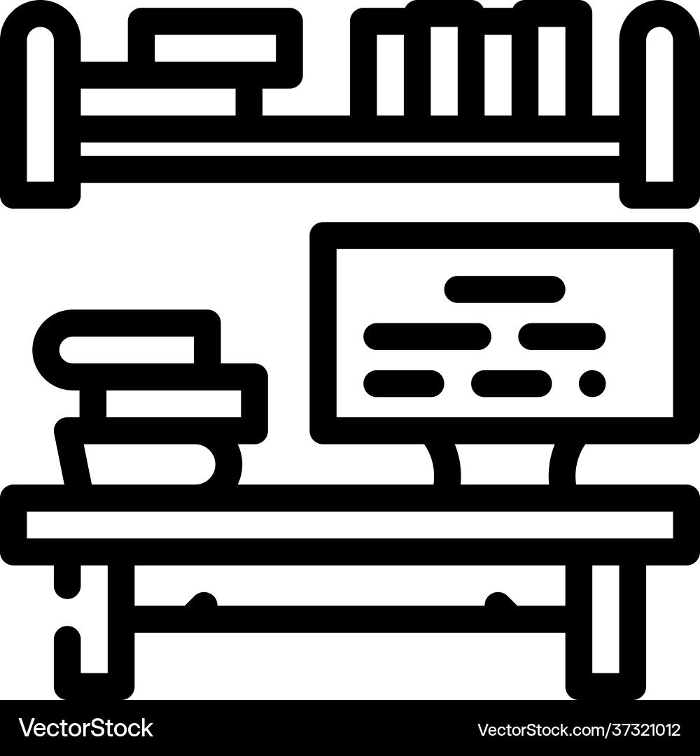 Place to study line icon Royalty Free Vector Image