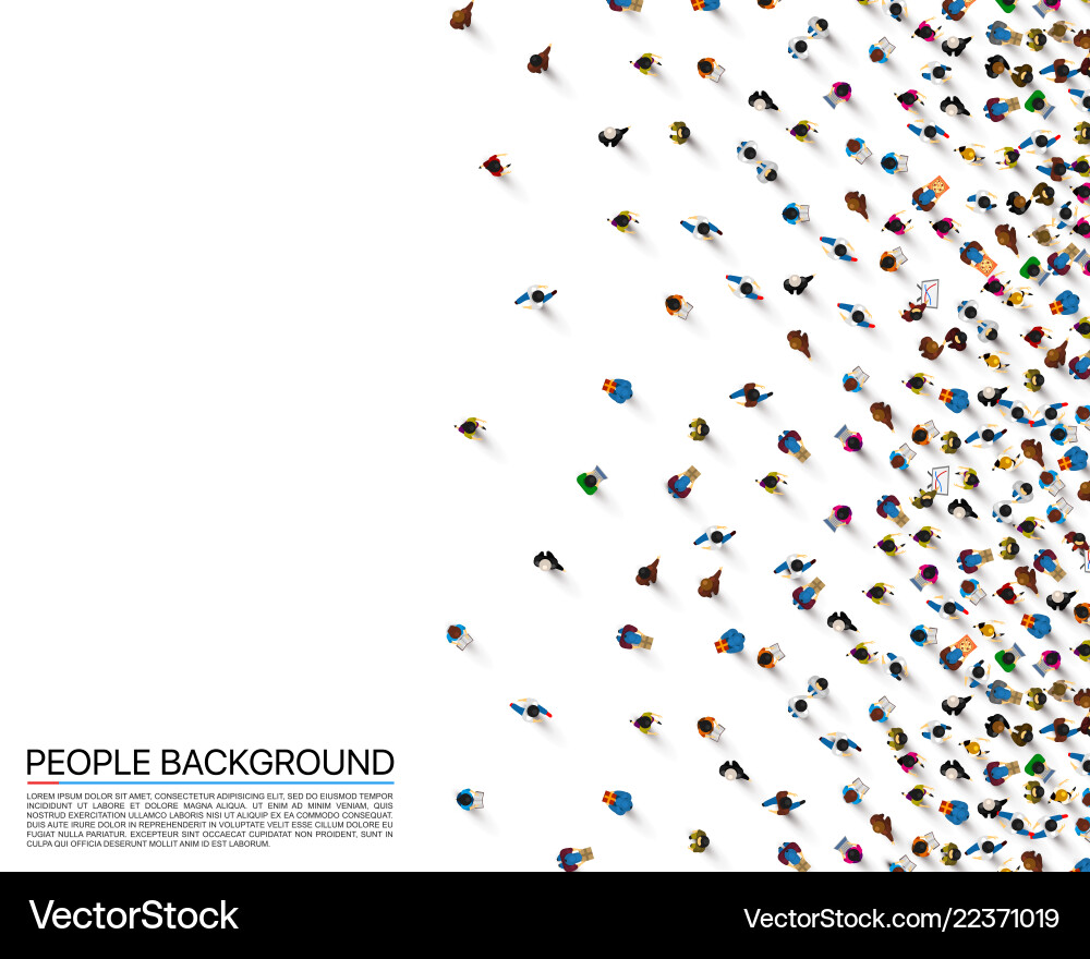 A crowd of people Royalty Free Vector Image - VectorStock