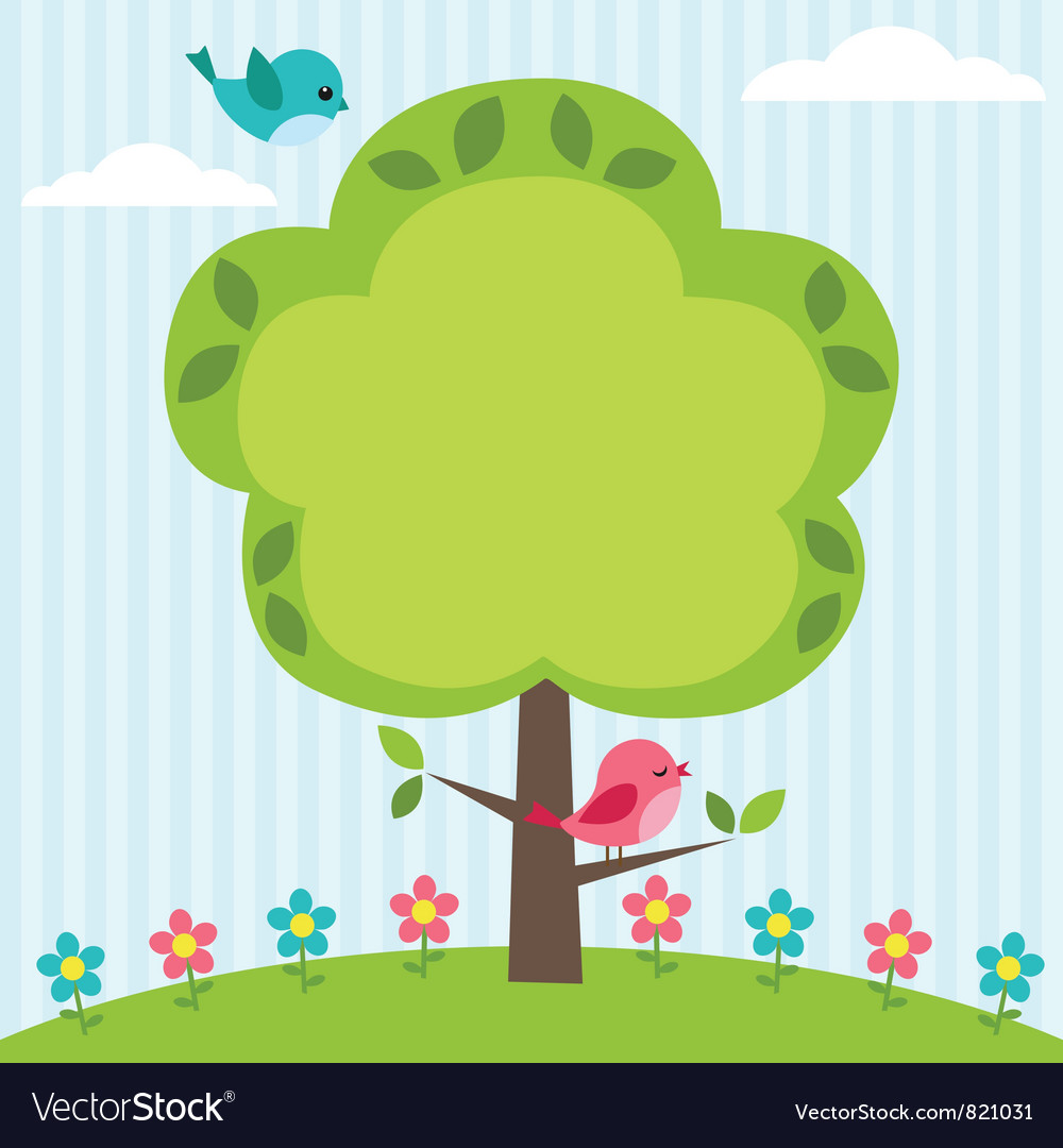 Tree frame Royalty Free Vector Image - VectorStock