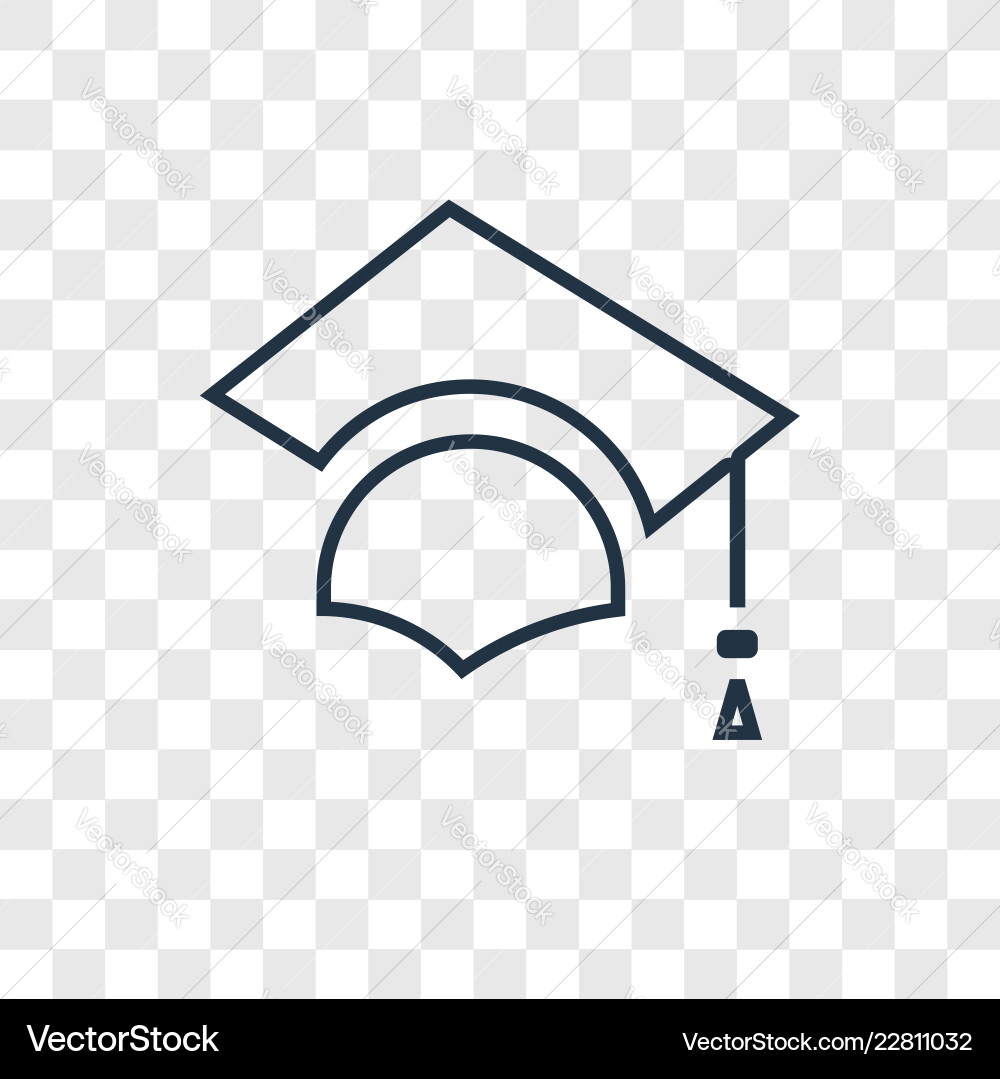 Graduate concept linear icon isolated Royalty Free Vector