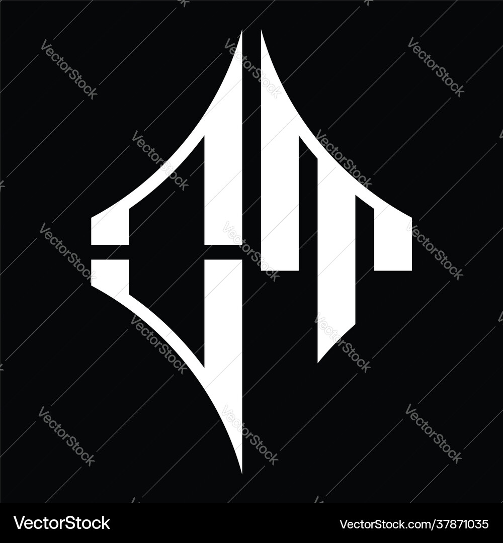 Ot logo monogram with diamond shape design Vector Image