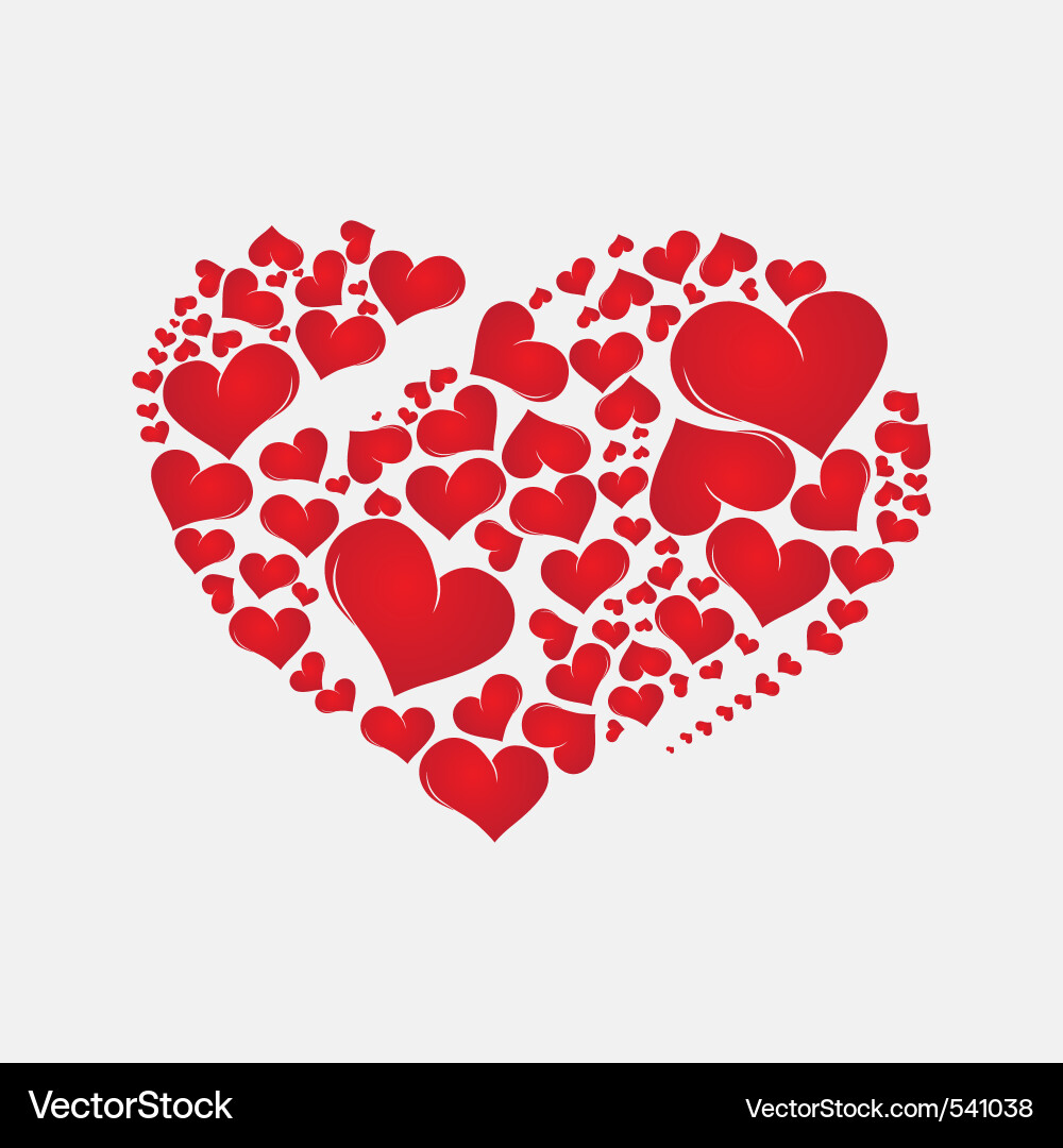 Abstract red heart Royalty Free Vector Image - VectorStock