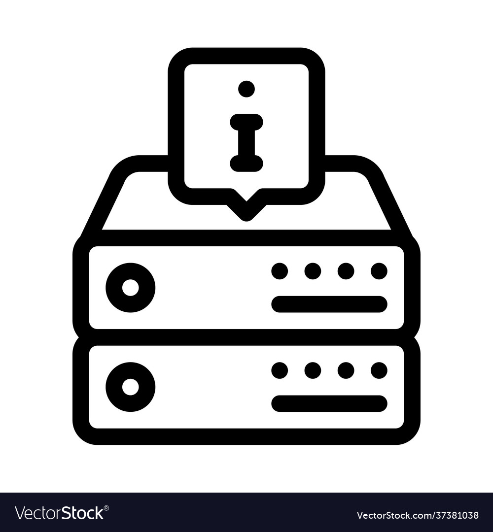 Information on server for machine learning line Vector Image Information on server for machine learning line Vector Image