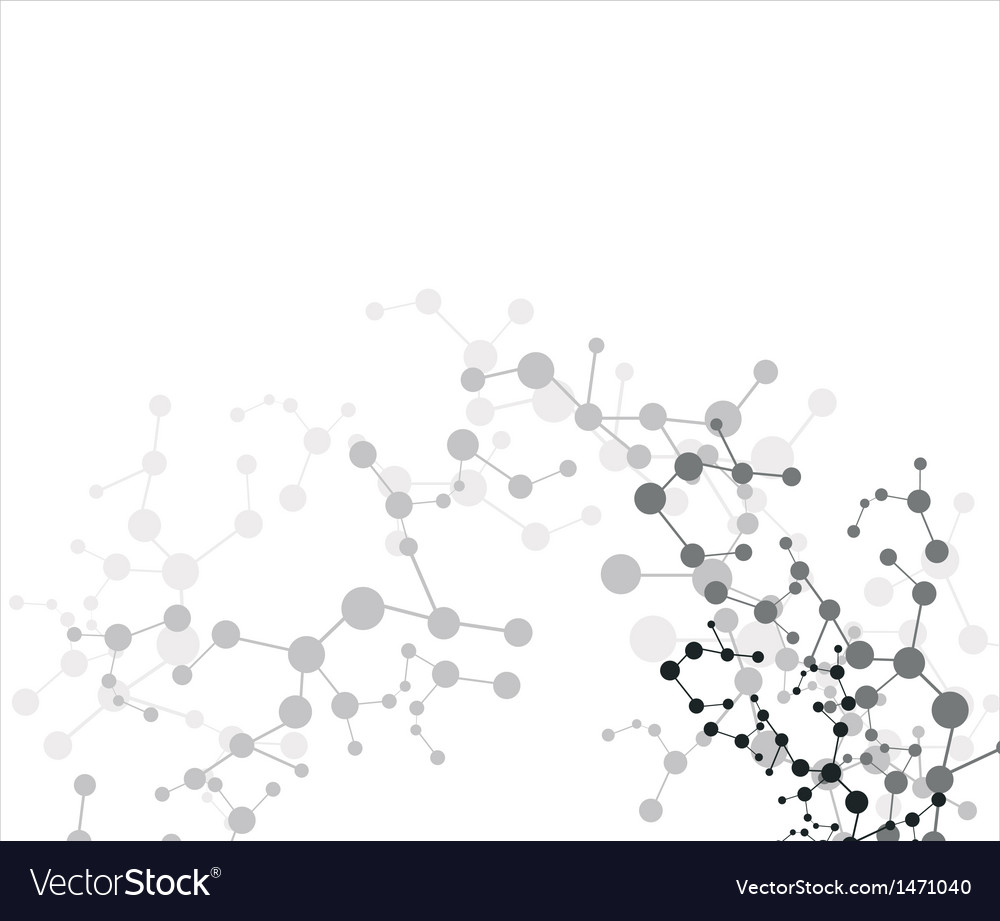 Abstract molecular structure background Royalty Free Vector