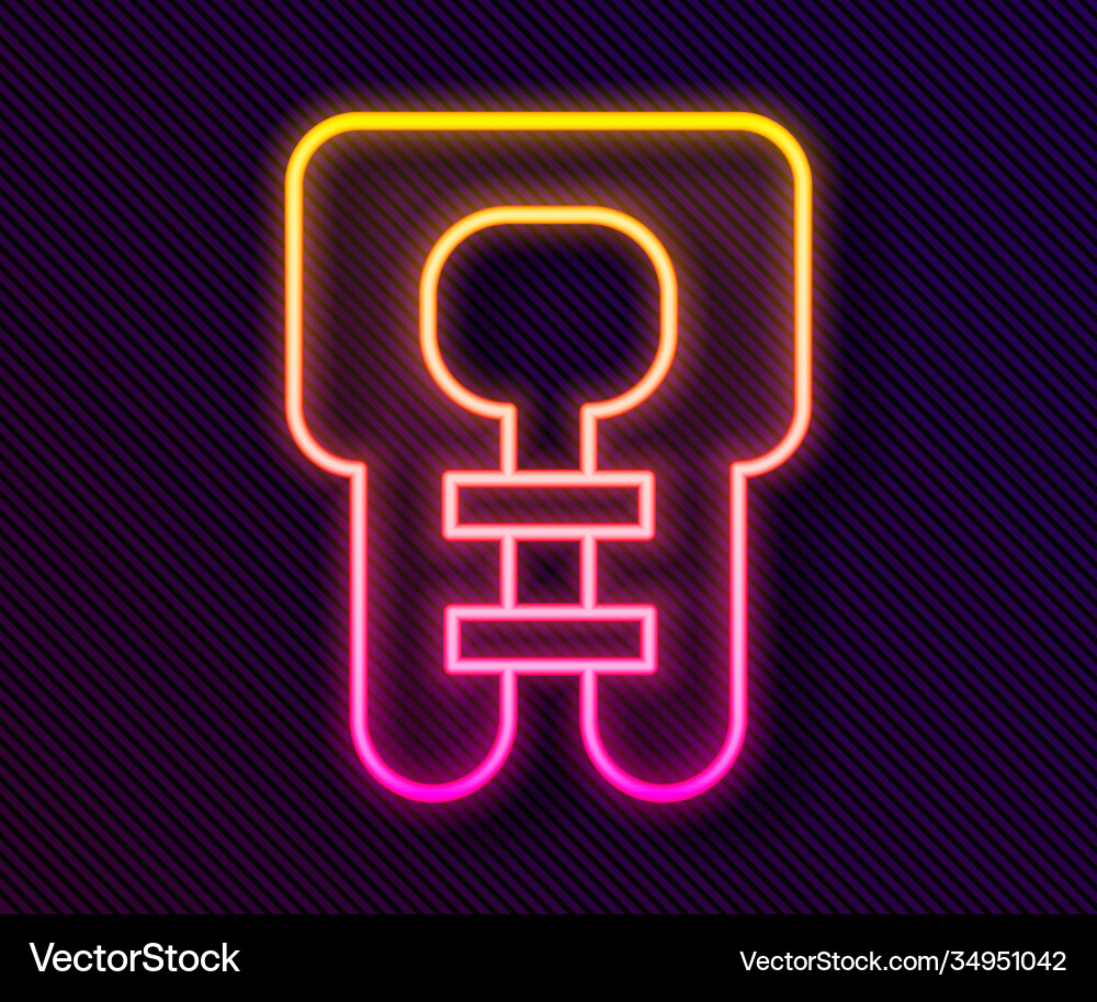Glowing neon line life jacket icon isolated Vector Image
