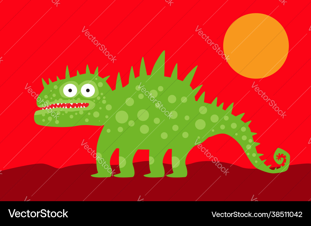 Terrible monster from an unknown world Royalty Free Vector