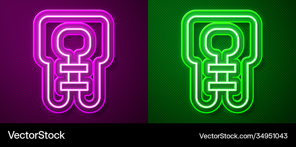 Glowing neon line life jacket icon isolated Vector Image