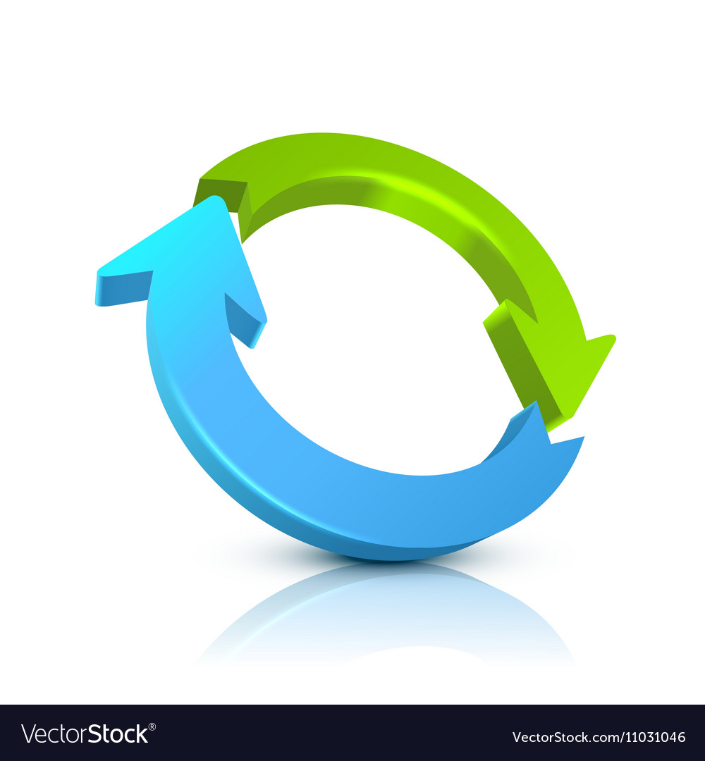 Circular Arrow 3D Royalty Free Vector Image - VectorStock