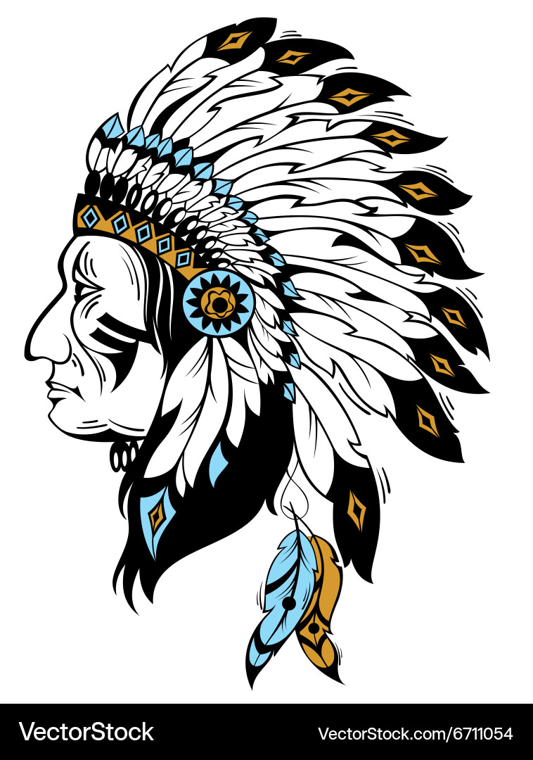 Indian chief Royalty Free Vector Image - VectorStock