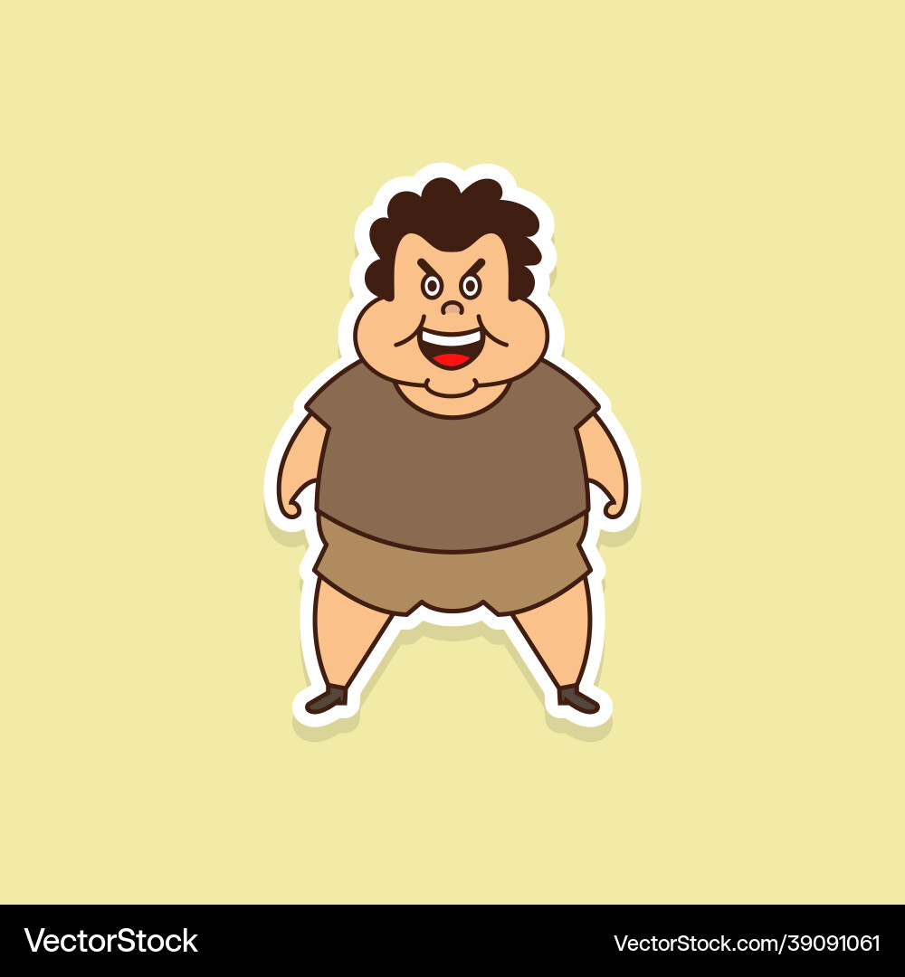 Fat people stickers Royalty Free Vector Image - VectorStock