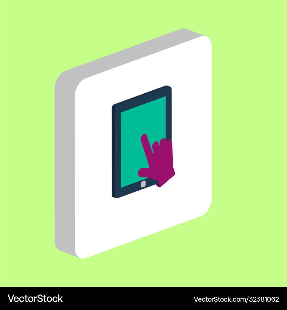 Touch screen tablet simple icon symbol design Vector Image