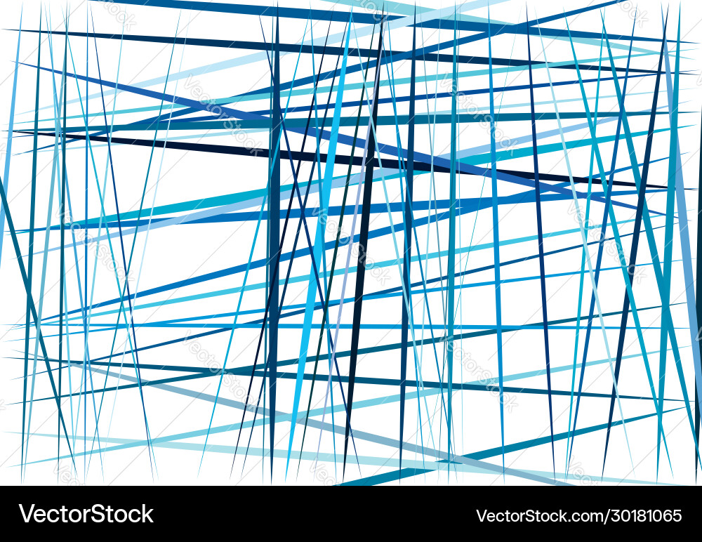 Colorful blue abstract geometric art with random Vector Image