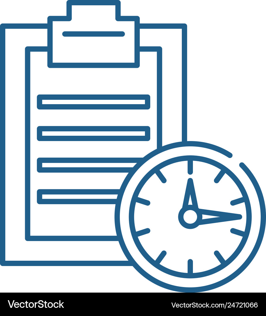 Time limit line icon concept limit flat Royalty Free Vector