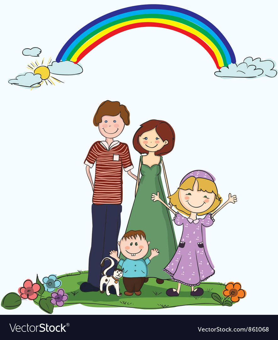 Cartoon family background Vector Image by StockVectors - Image #861068 ...