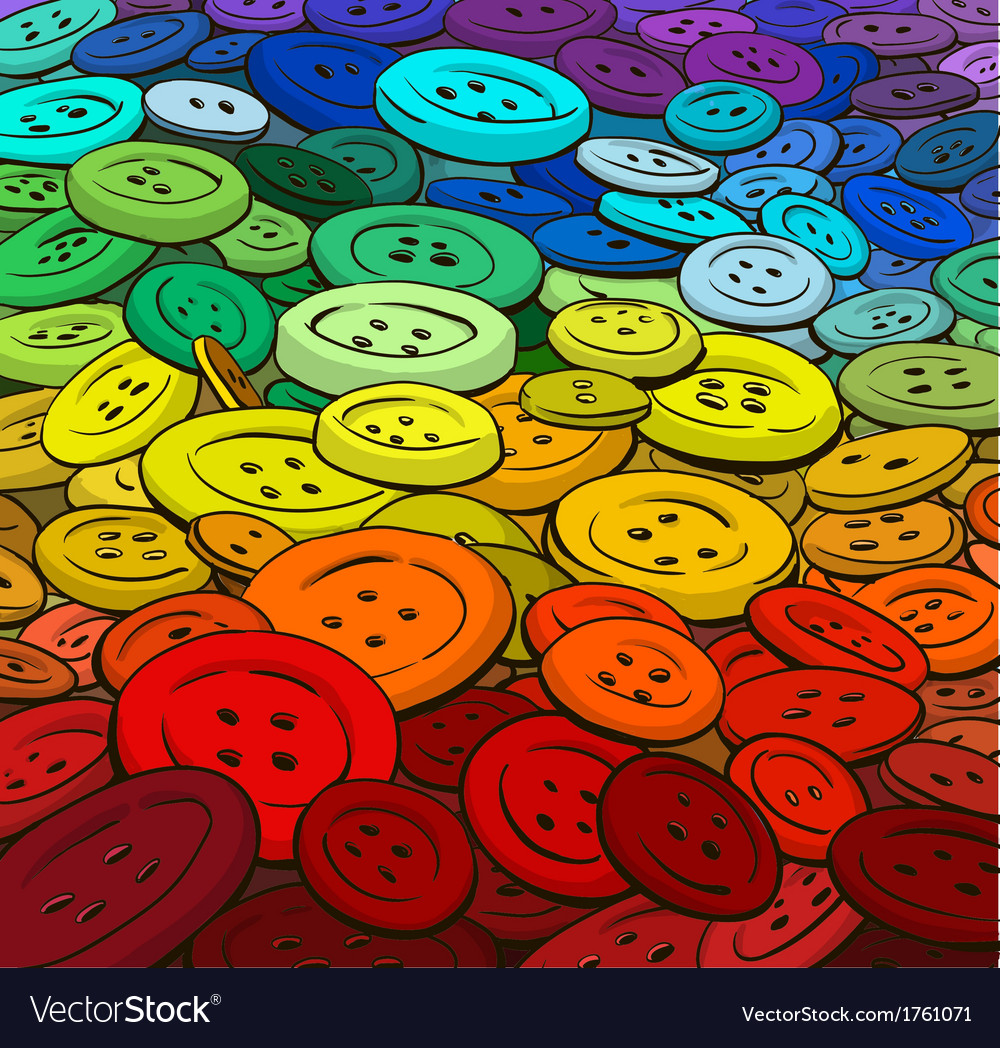 Colorful buttons background cartoon style Vector Image Colorful buttons background cartoon style Vector Image