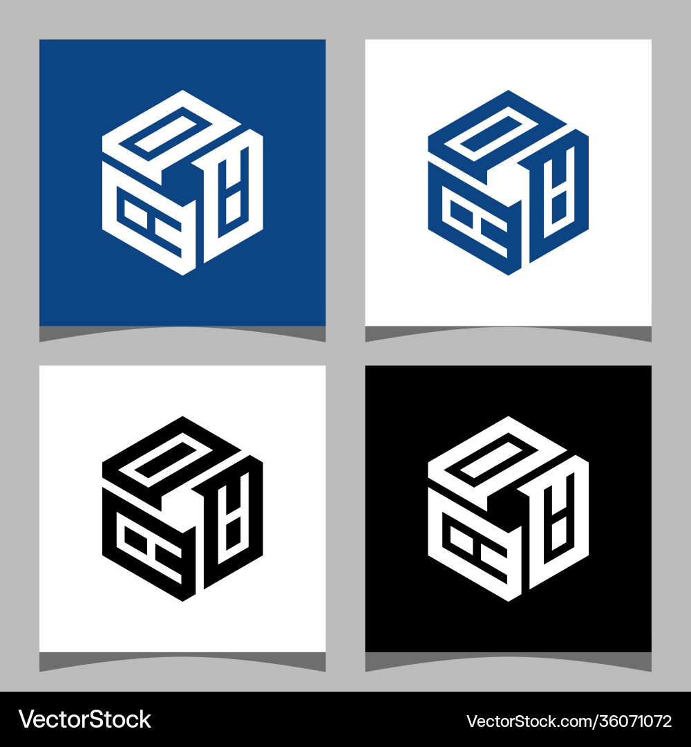 Creative initial letter oaa logo design concept Vector Image