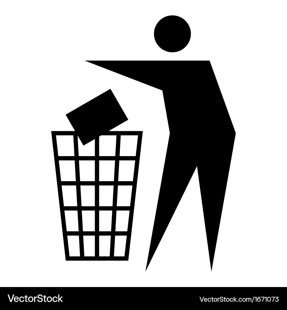 Litter sign Royalty Free Vector Image - VectorStock