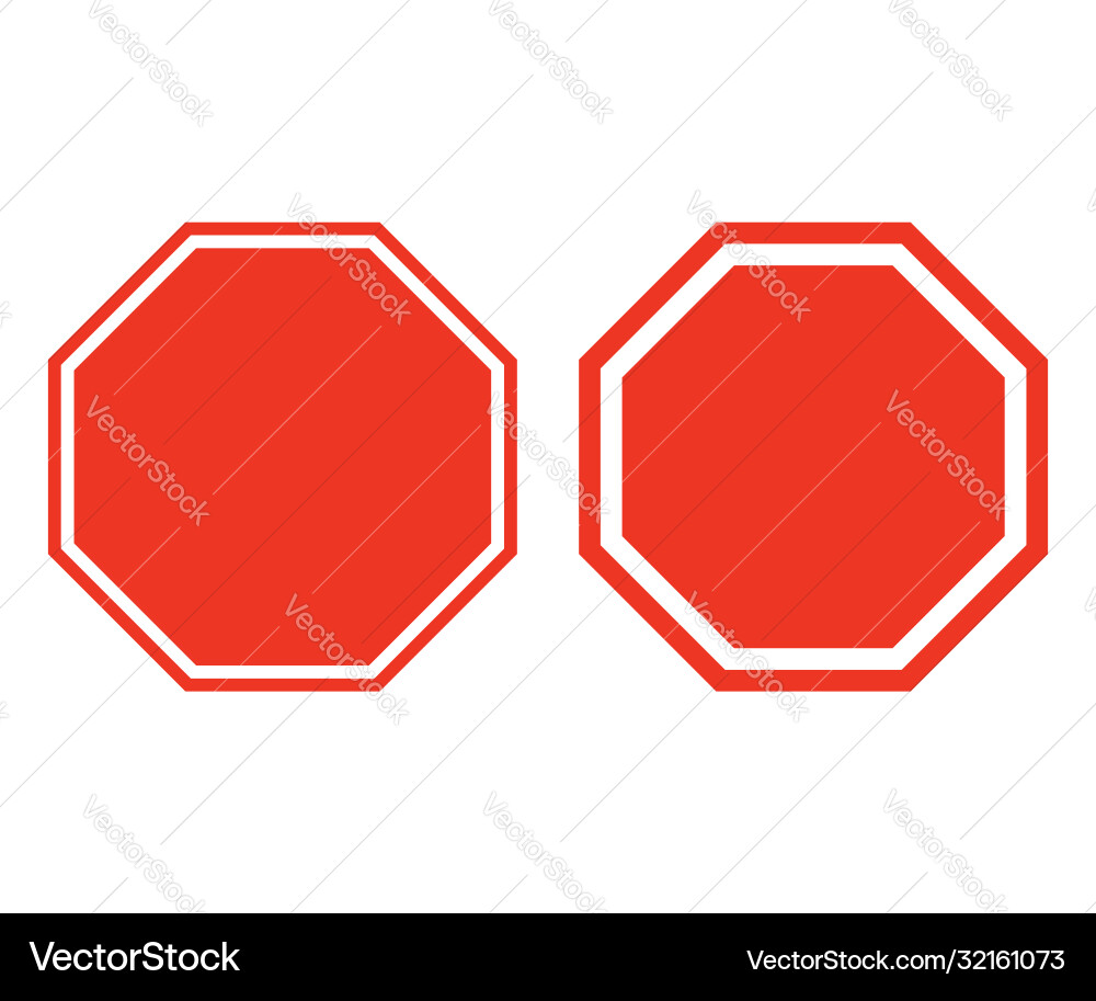 Stop sign icon isolated on white background Vector Image