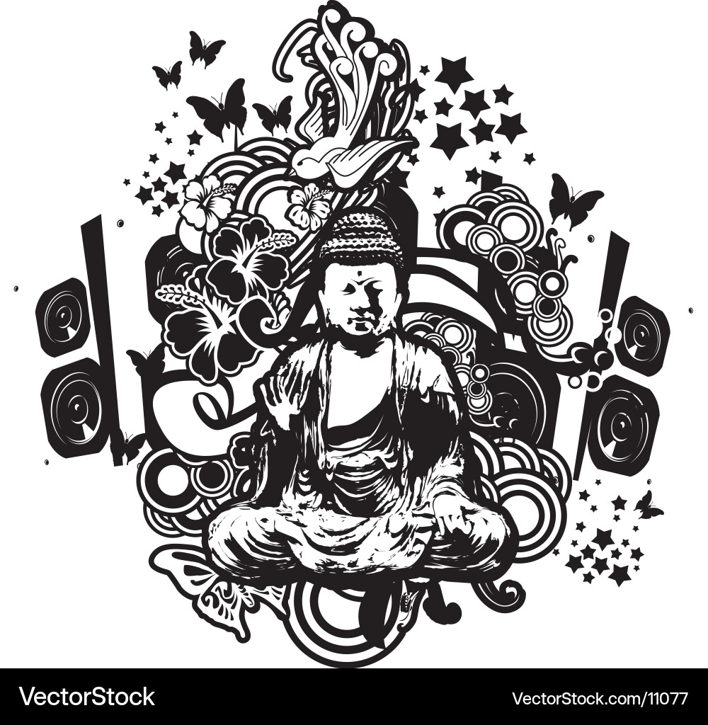 Buddha fantasy Royalty Free Vector Image - VectorStock