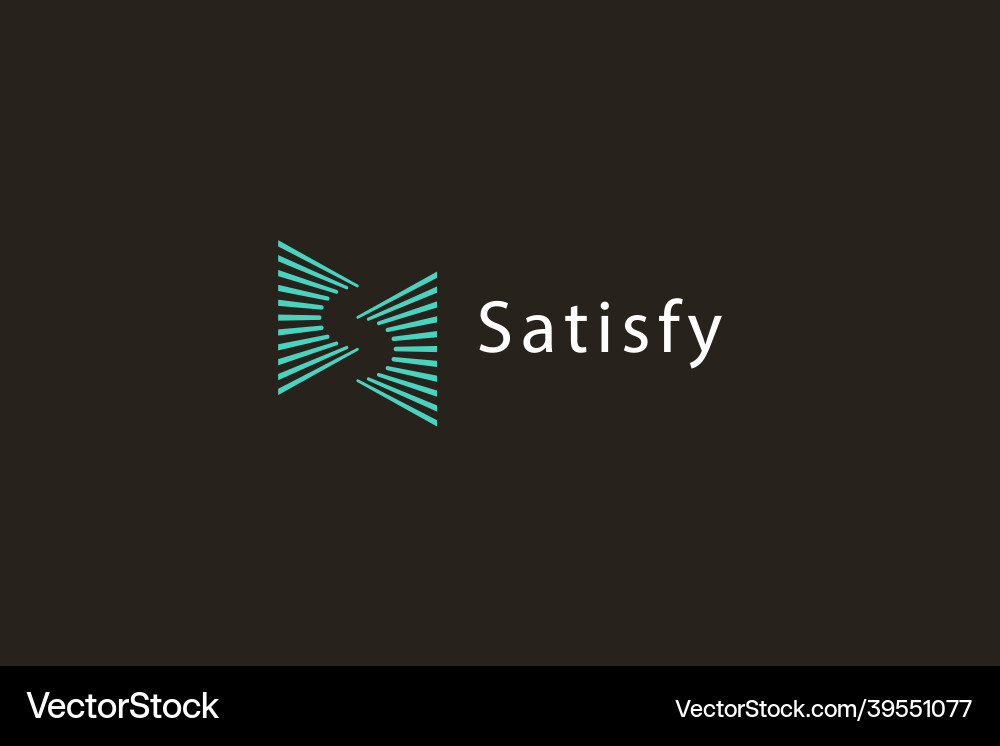 Letter s creative simple and line art satisfy logo